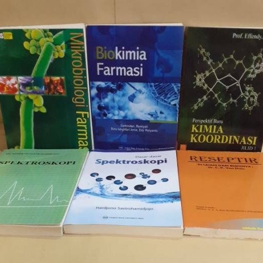 Jual Buku Mikrobiologi Farmasi, Biokimia Farmasi, Kimia Koordinasi, Spektroskopi, Reseptir ...