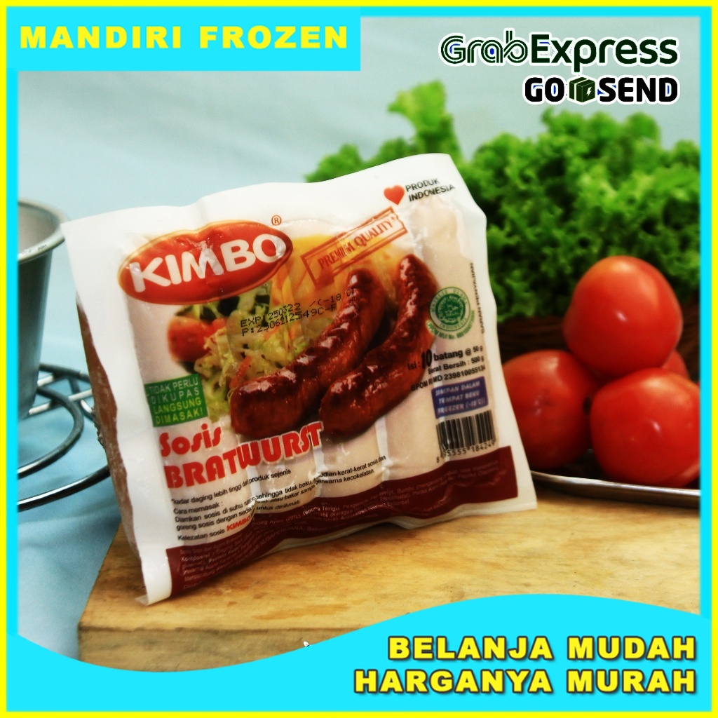 Jual KIMBO Sosis Sapi Bratwurst Mini Ori 500gr Isi 10pcs - Makanan Beku ...