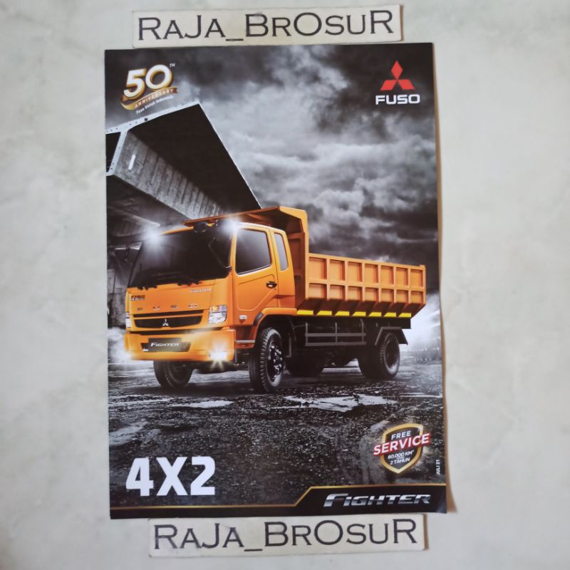 Jual Poster brosur katalog leaflet Mitsubishi Fuso Fighter 240PS FM65 Hi gear 4x2 2021 | Shopee ...