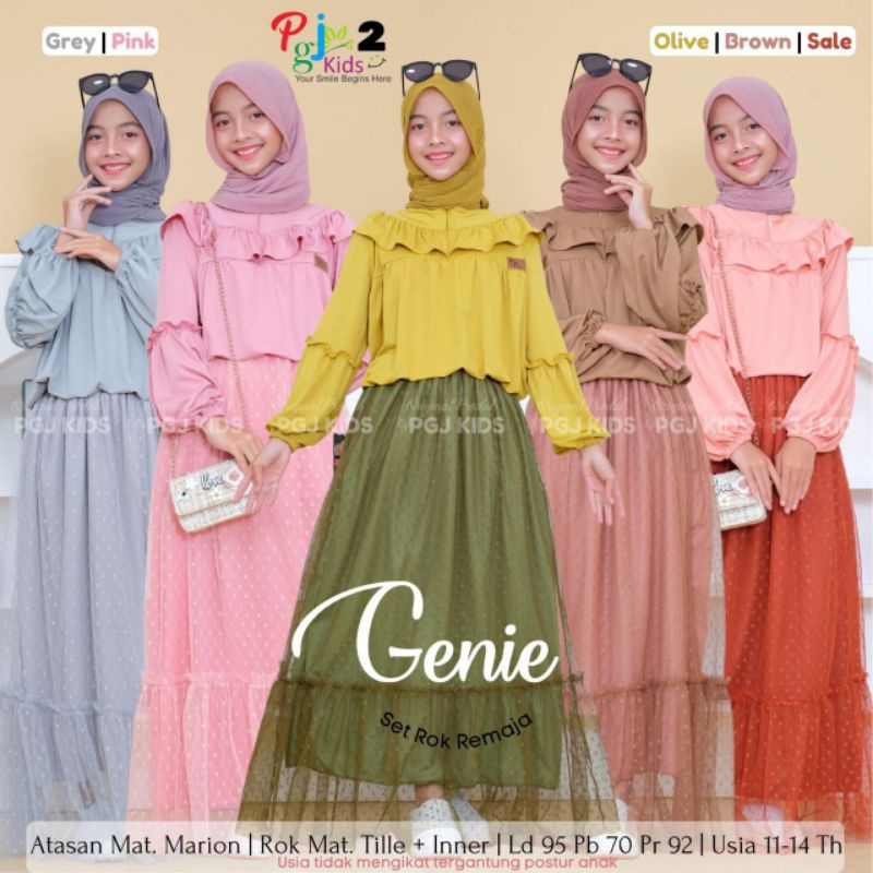 Jual GENIE SETELAN REMAJA ROK TILE Original by PGJ Kids | Shopee Indonesia