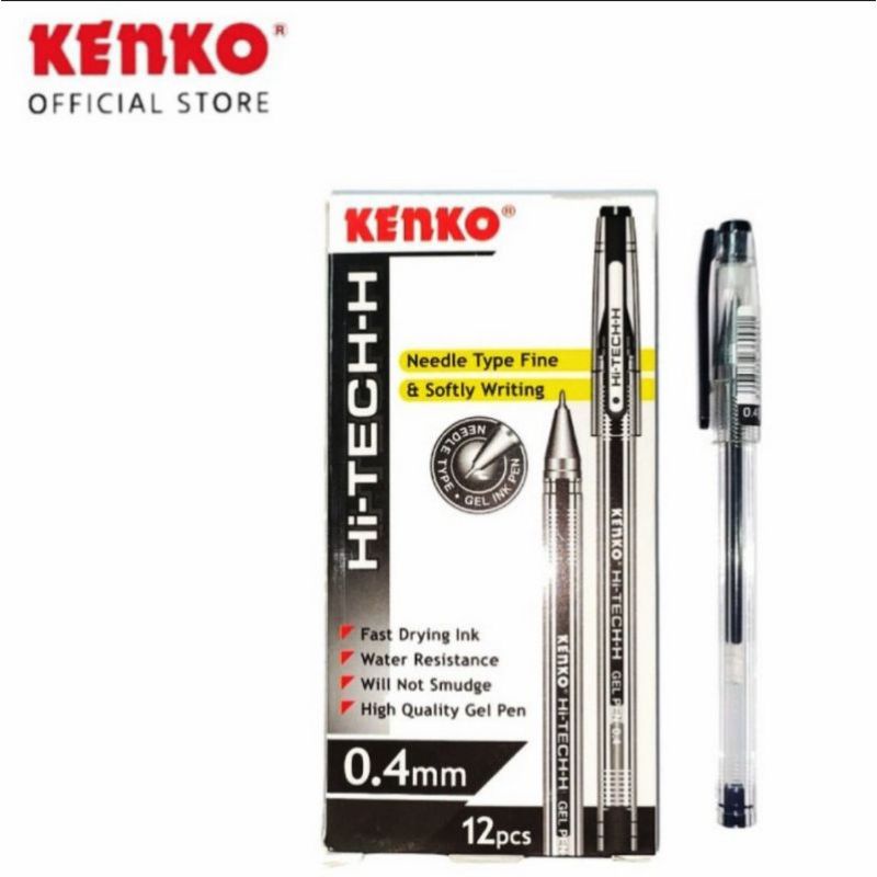Jual Bolpoin Pulpen Pena Hitam Kenko HI TECH FAST DRY HITAM | Shopee ...