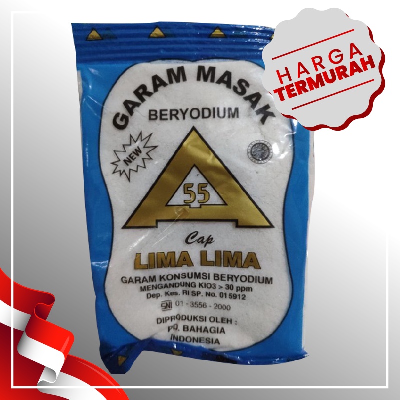 Jual GARAM BERYODIUM Cap Lima-lima Murah Hemat Menambah Nikmat Masakan ...
