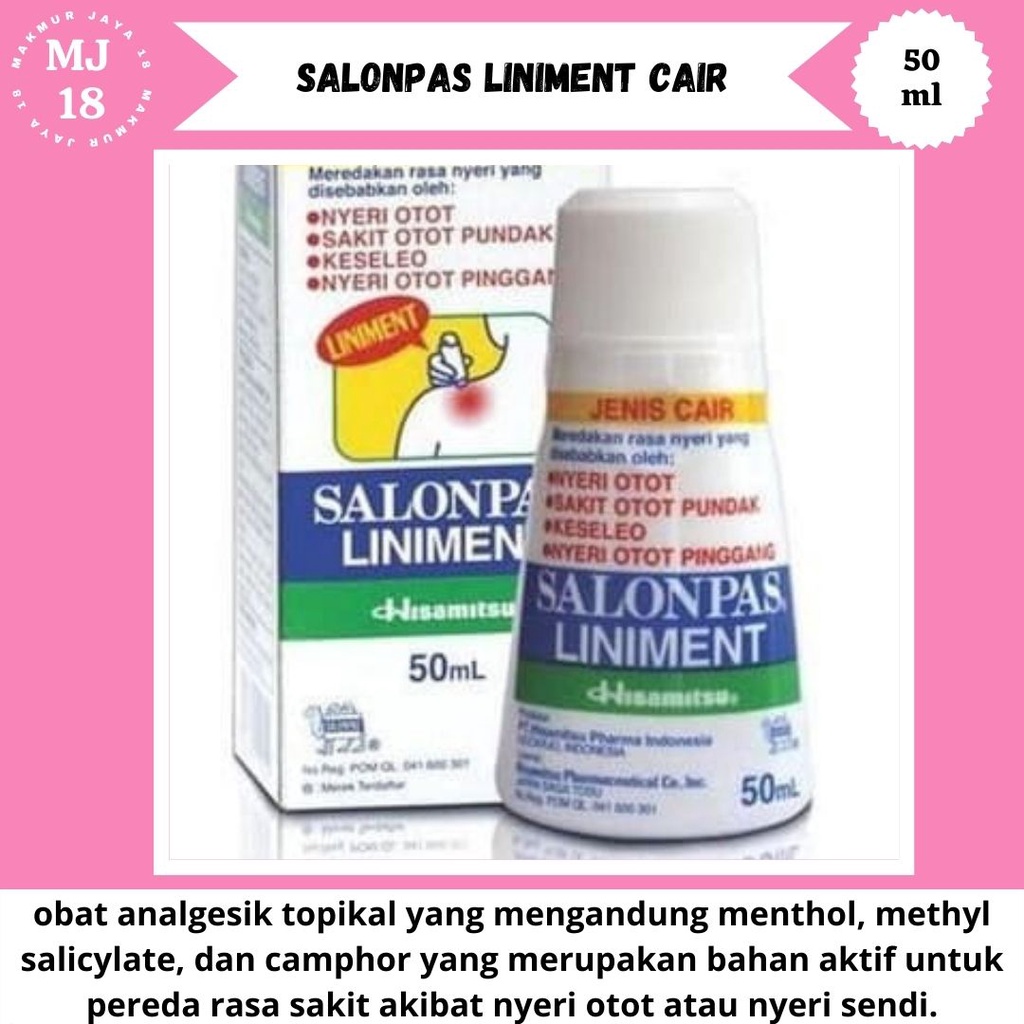 Jual SALONPAS LIMINENT CAIR 50 ML berbentuk roll on untuk meredakan ...