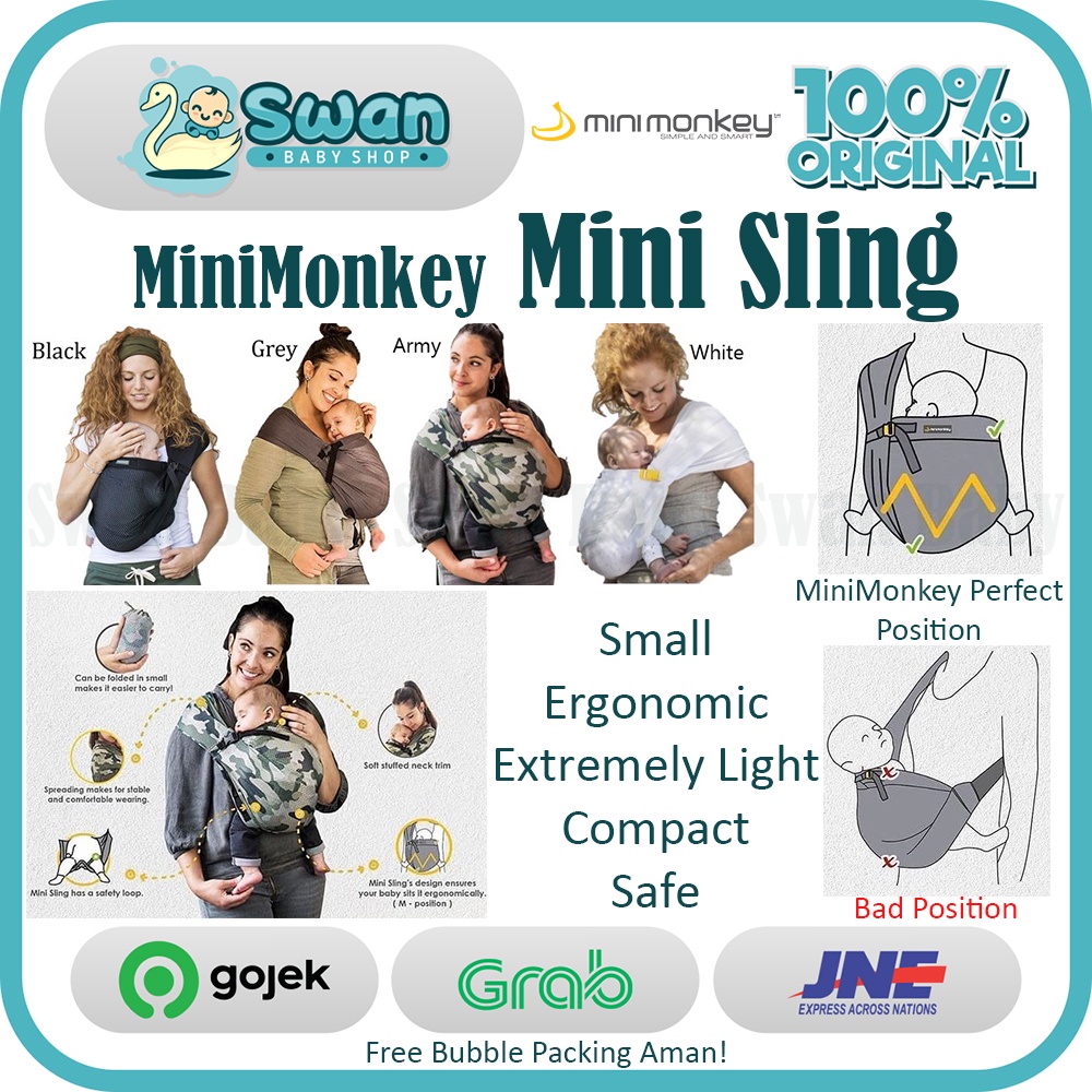 Jual Minimonkey Mini Sling Mesh / Gendongan Bayi | Shopee Indonesia