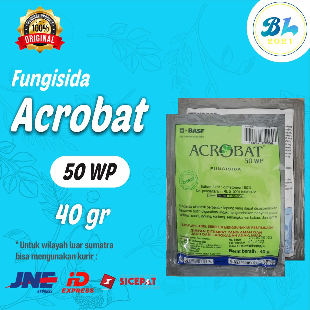Jual Fungisida Sistemik Acrobat 50WP 40 gr, untuk tanaman cabe, jagung, kentang, semangka ...