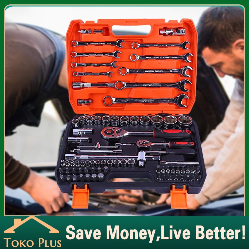 Jual 82Pcs KUNCI SOCK SET Tools set / Tool set Hand socket set Tool set ...