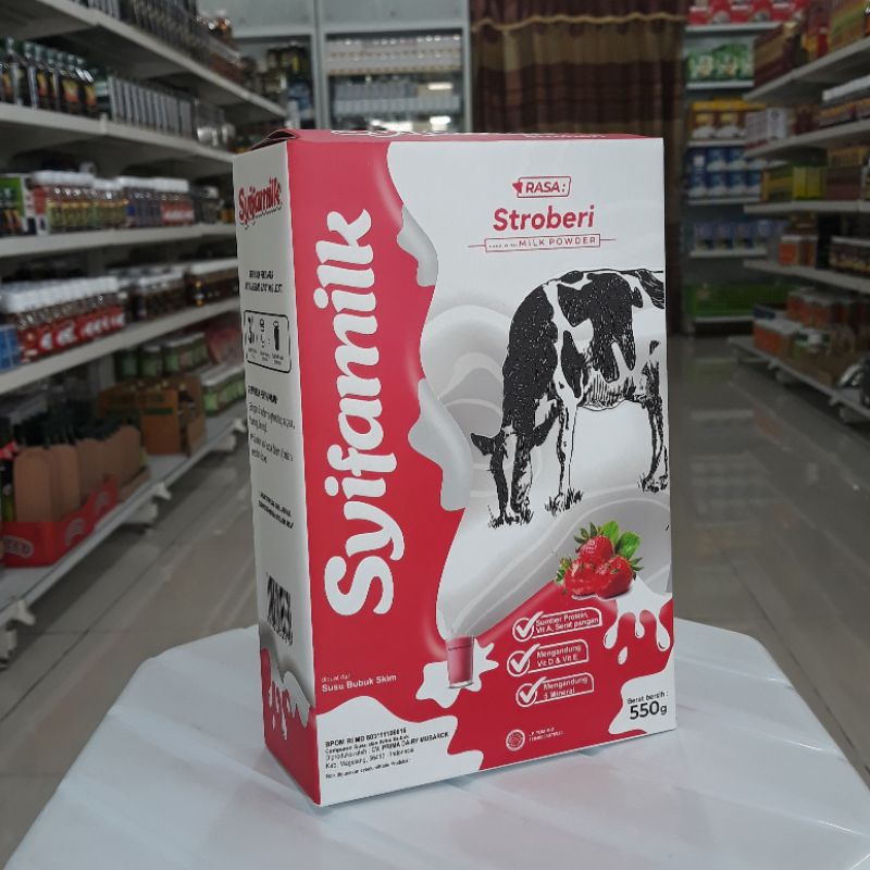 Jual Susu sapi bubuk Syifamilk rasa Stroberi 550 gr | Shopee Indonesia