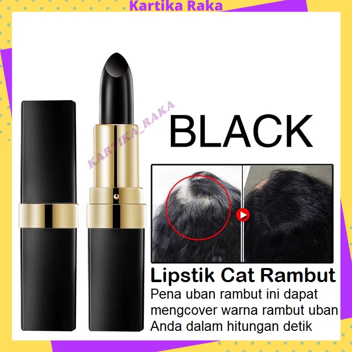Jual KR Lipstik Pewarna Rambut Hitam Coklat Cat Semir Rambut Penghilang ...