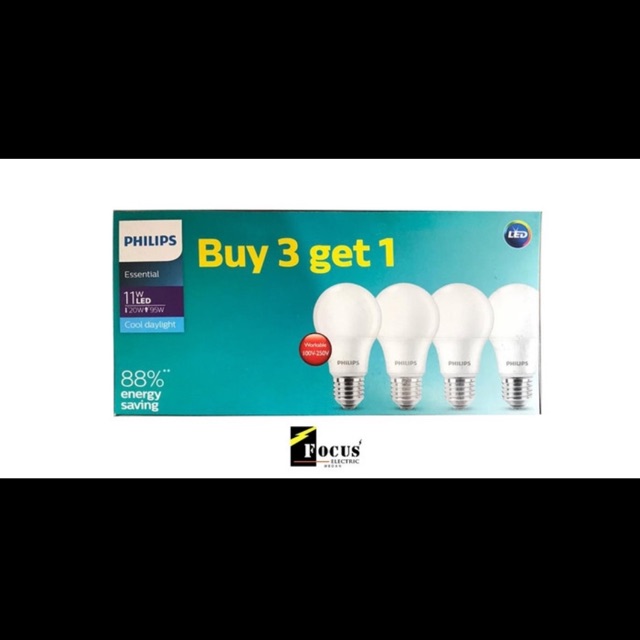 Jual Lampu Philips Essential Multipack 11 Watt | Shopee Indonesia