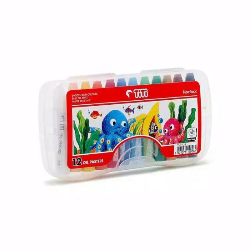 Jual Oil Pastel / Crayon TITI 12 Colours / Crayon TITI 12 Warna ...
