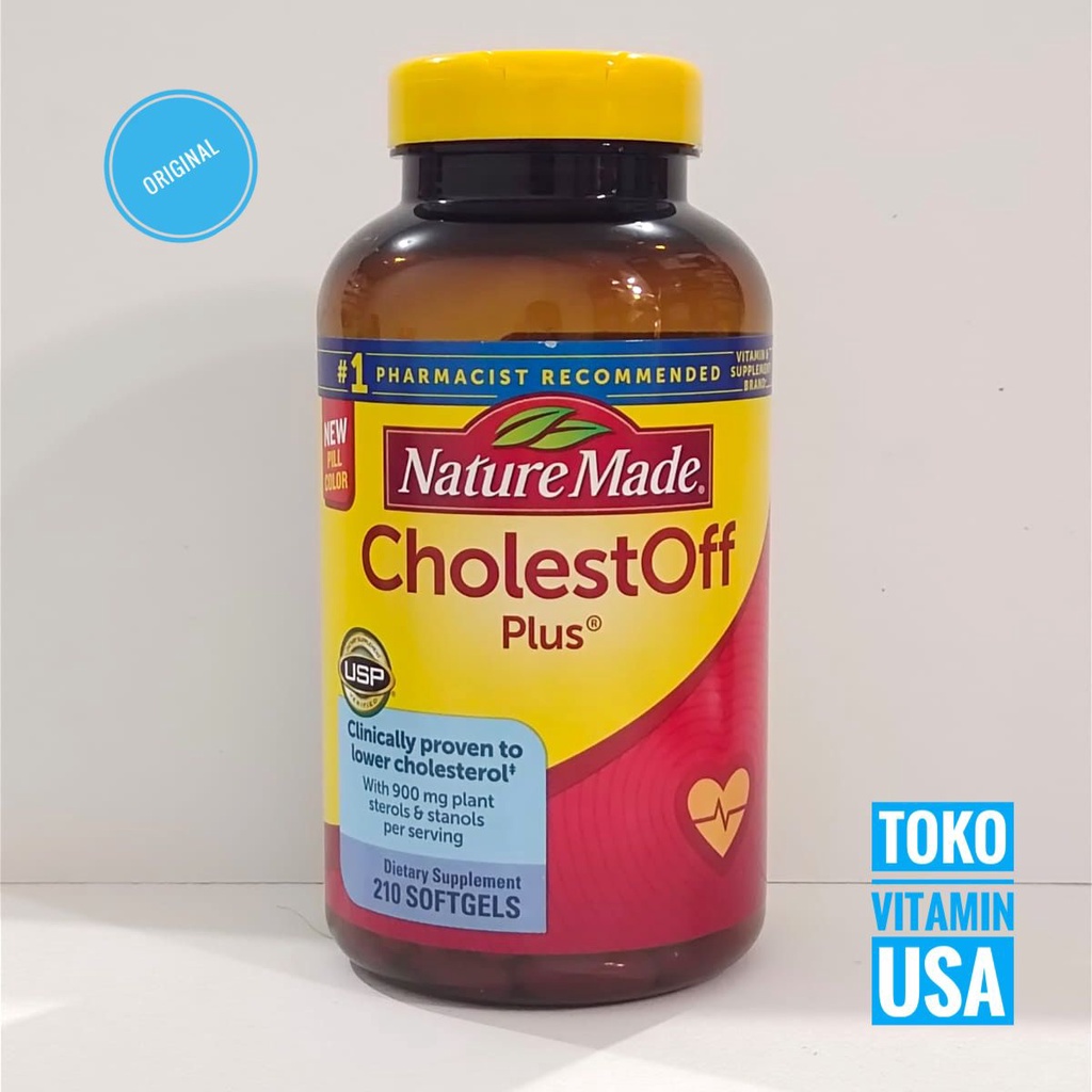 Jual Nature Made CholestOff Plus isi 210 Softgels Obat Cholesterol ...