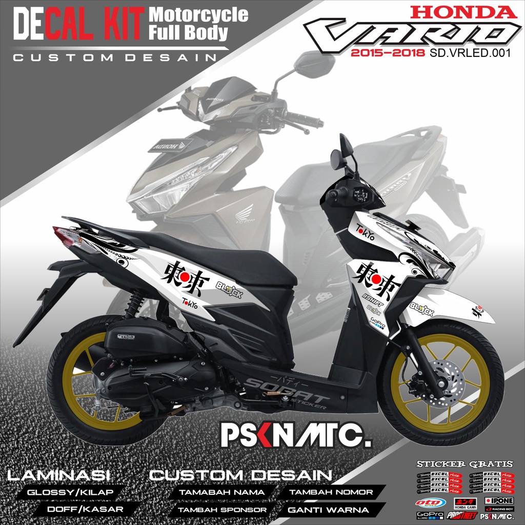 Jual Decal VARIO LED 125/150 - Dekal Stiker Striping Fullbody Fullblok ...