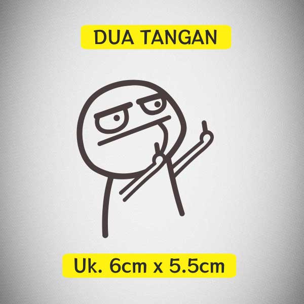 Jual Stiker Emoji Jari Tengah / Sticker Middle Fingers / Stiker Middle ...