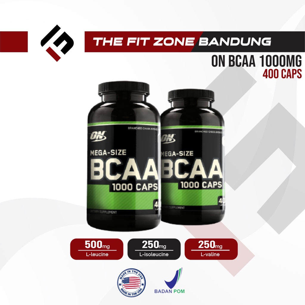 Jual ON Bcaa 1000mg 400 Capsules Optimum Nutrition Bcaa 1000mg | Shopee ...
