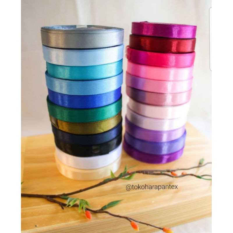 Jual Pita Satin Tw / Pita Kain / Pita Bunga Buket / Silk Ribbon 1/2 ...