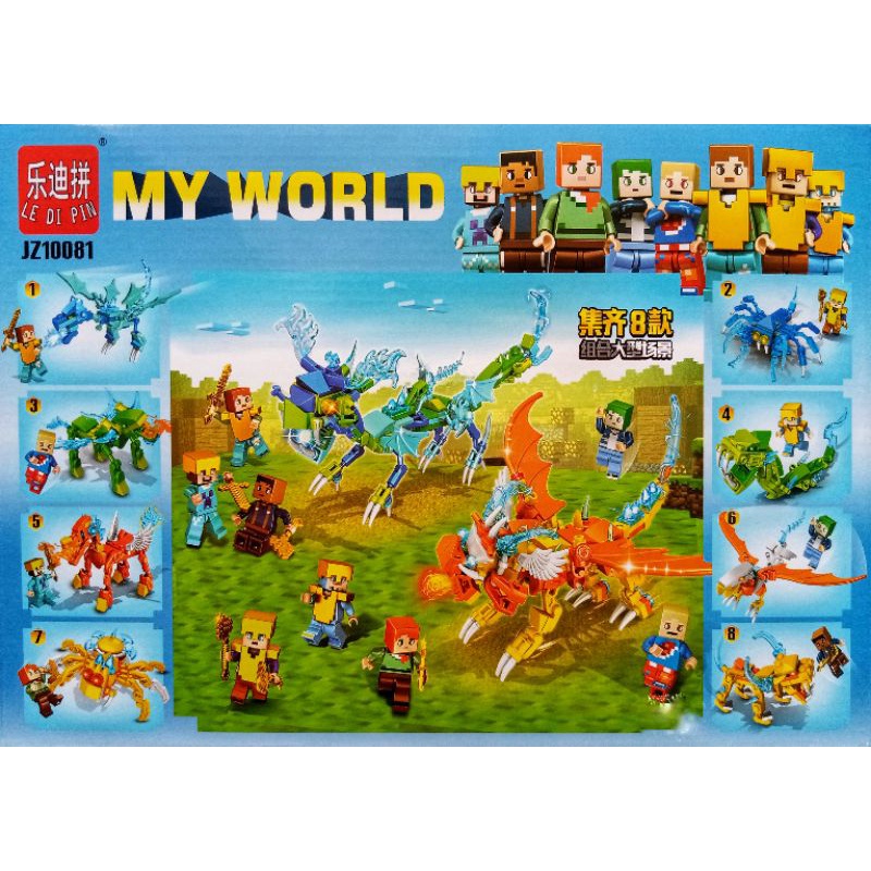 Jual mainan mini craft + naga binatang minicraft PGM10081fantasi mine ...