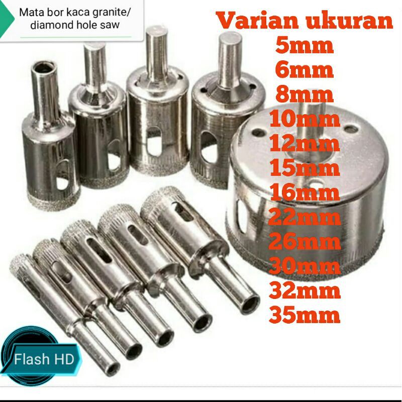 Jual Mata bor kaca granite/diamond hole saw Varian ukuran | Shopee ...