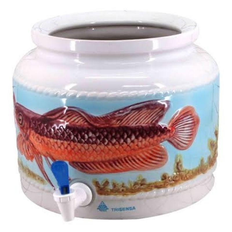Jual guci galon / guci galon keramik / dispenser air galon / guci motif ...