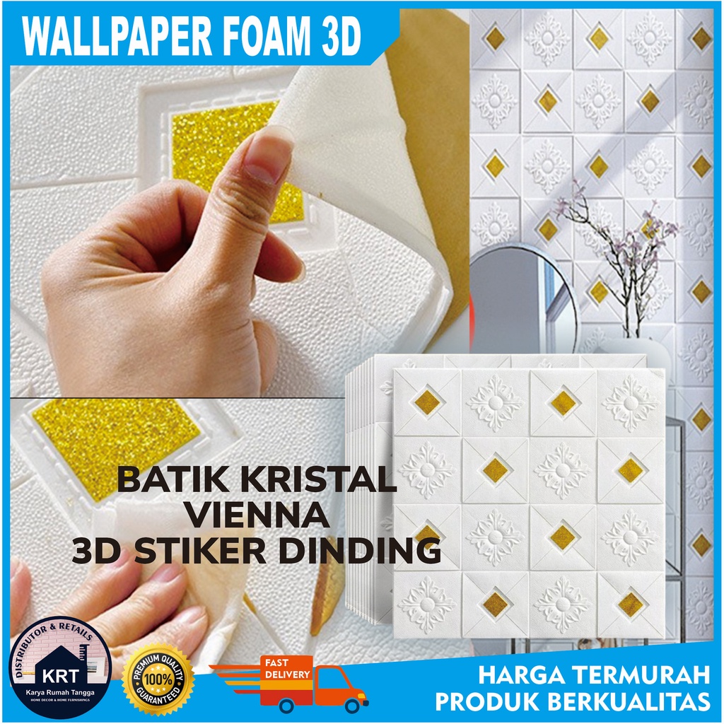 Jual Wallpaper 3D FOAM / Wallpaper Dinding 3D Motif Batik Kristal ...