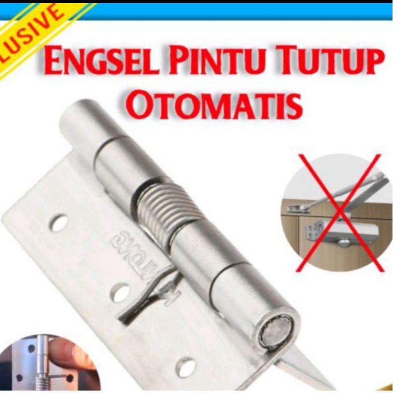 Jual Engsel Pintu Tutup Otomatis Stainless dengan Per One Way | Shopee ...