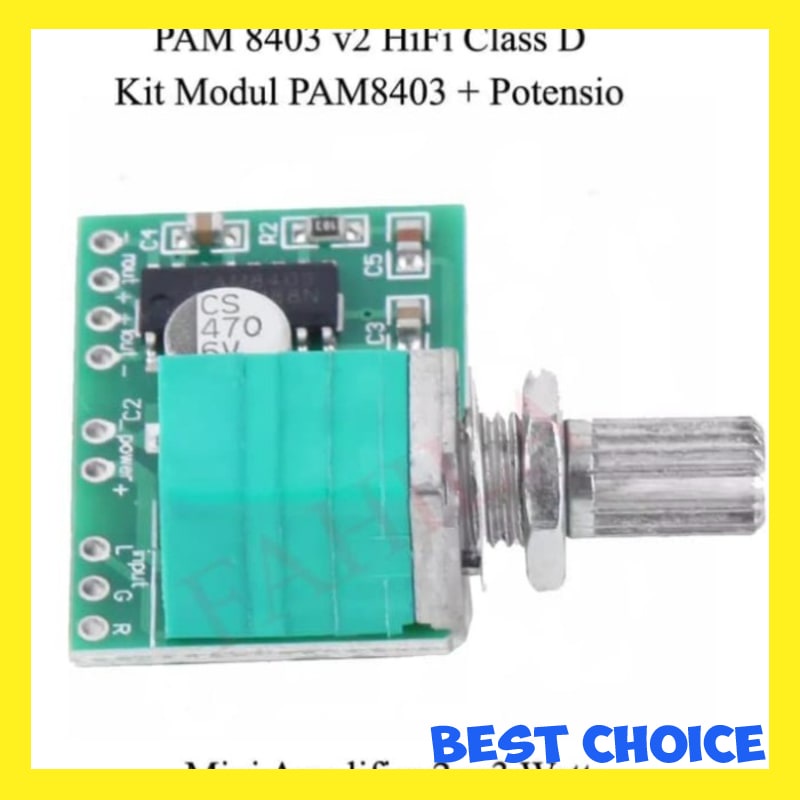 Jual Kit Ampli mini PAM 8403 V2 5v Digital Amplifier Class D | Shopee ...