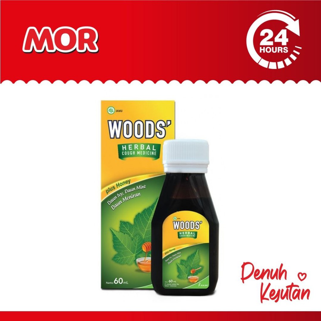 Jual WOODS Obat Batuk Herbal Plus Honey Cough Medicine Btl 60 ml ...