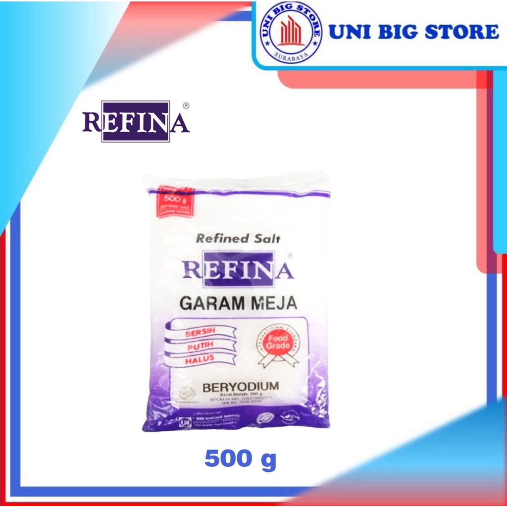 Jual REFINA Garam Meja Refill Refined Salt 500 gr | Shopee Indonesia