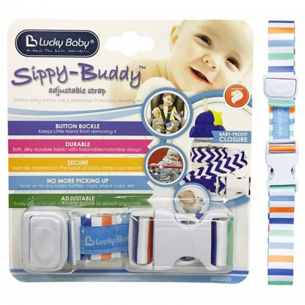 Jual Lucky Baby Sippy Buddy Adjustable Strap - Strip | Shopee Indonesia