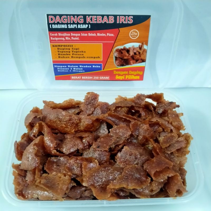 Jual Daging kebab iris,daging asap slice 250gram | Shopee Indonesia
