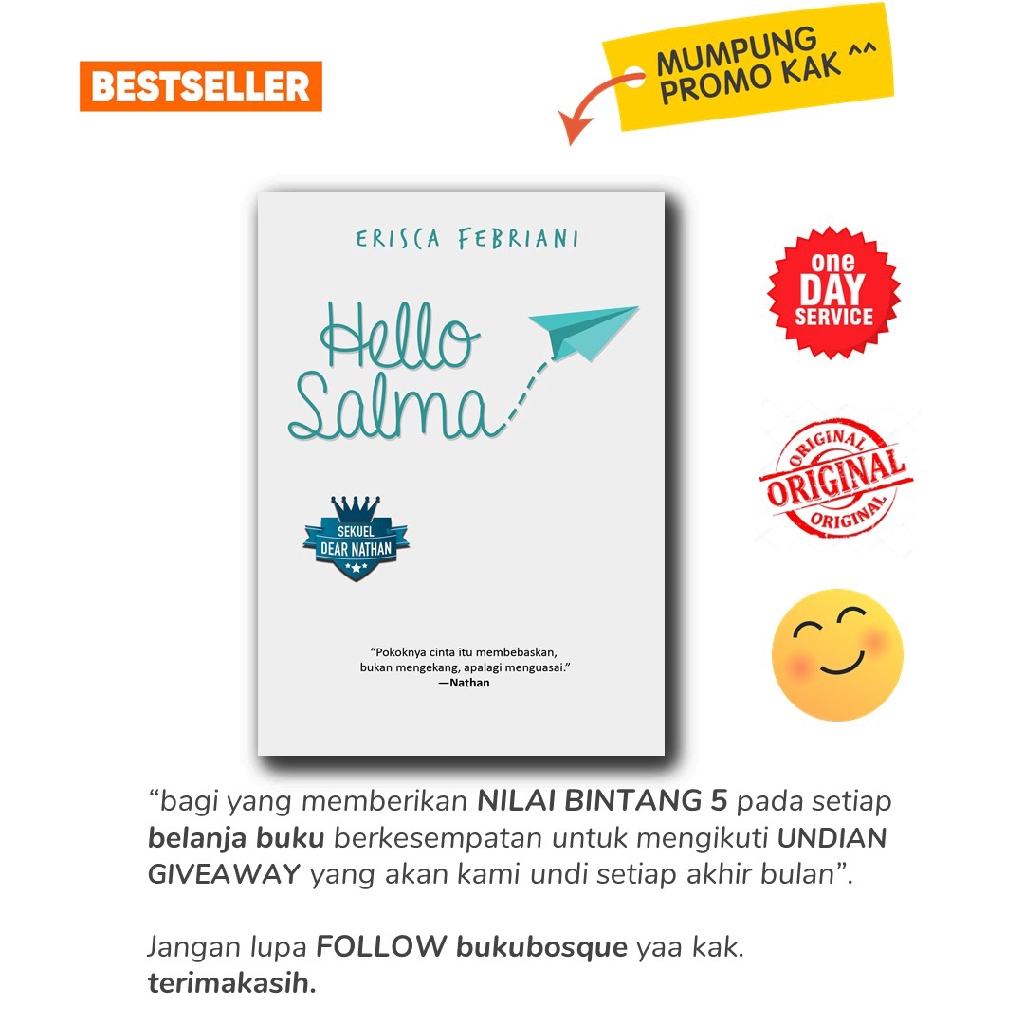 Jual BUKU NOVEL - HELLO SALMA - COCONUT BOOKS | Shopee Indonesia