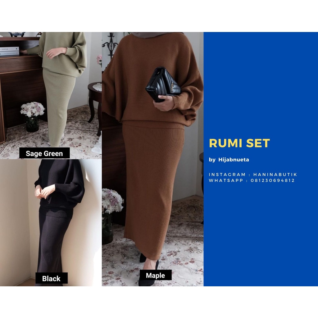 Jual RUMI SET | SKIRT | TOP by HIJABNUETA | Shopee Indonesia
