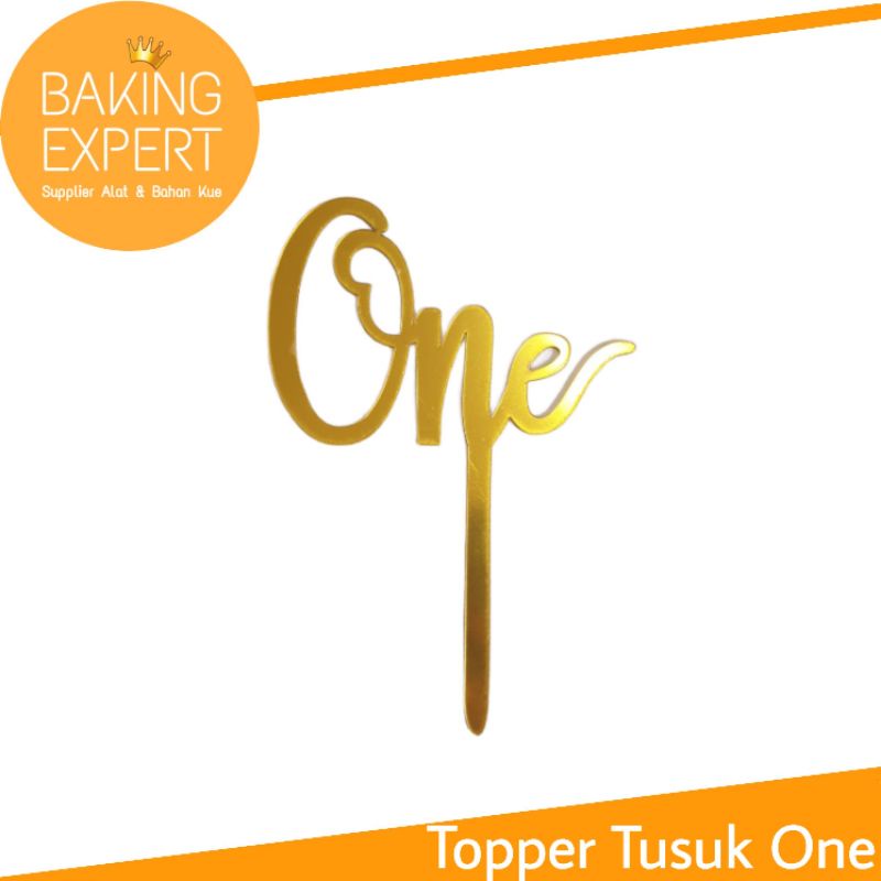 Jual Topper Happy Birthday Acrylic Gold tulisan tusuk kue cake akrilik ...