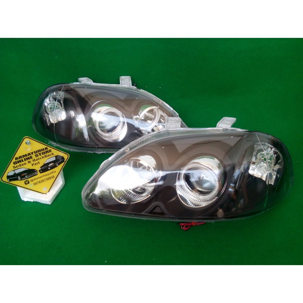 Jual headlamp lampu depan projector angel eyes honda civic ferio 1996 ...