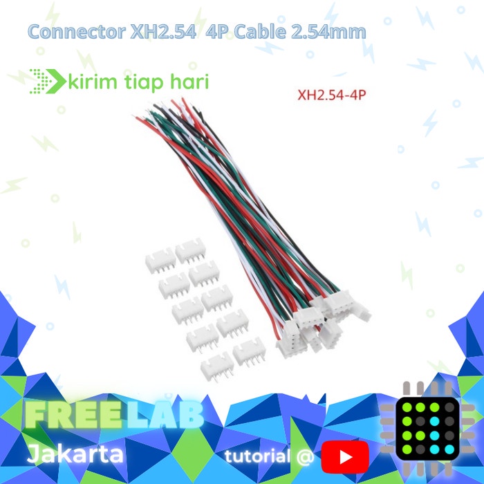 Jual Kabel Connector XH2.54 4P Male 20cm Head Cable 4 Pin JST 2.54mm | Shopee Indonesia