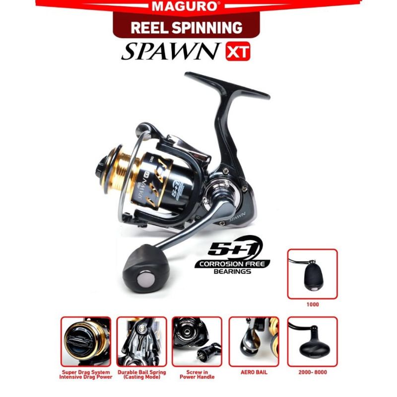 Jual REEL MAGURO SPAWN XT 1000,2000,3000,4000 POWER HANDLE | Shopee Indonesia