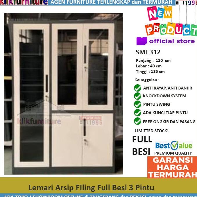 Jual [[COD]] Lemari Arsip Besi Filing Cabinet Besi 3 Pintu FC A8 BERKUALITAS Kode 1130 | Shopee ...