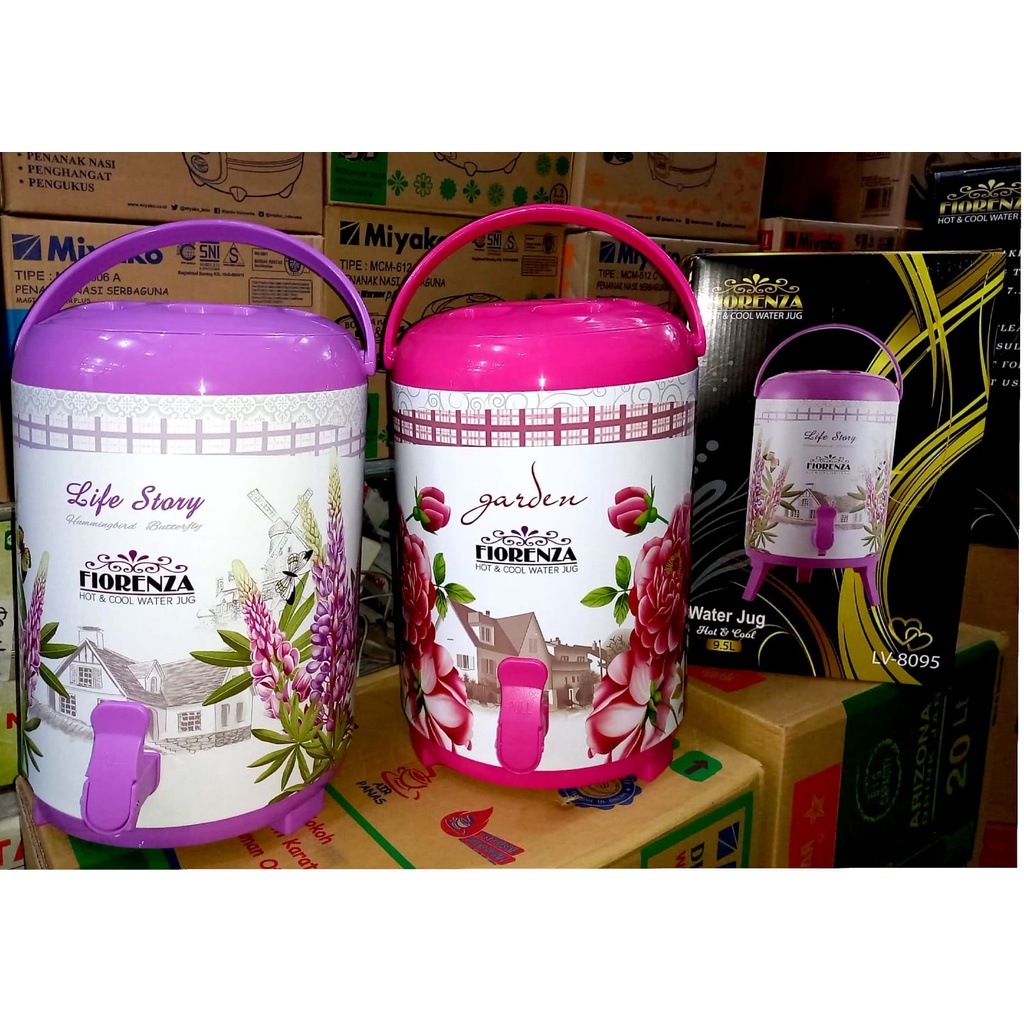 Jual Dispenser Air / Water Jug/ Termos Air Panas Fiorenza 9,5 liter ...