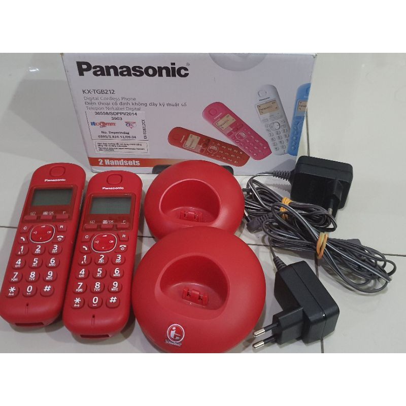 Jual Panasonic Telepon KX - TGB212 Merah (Preloved / Second) | Shopee Indonesia