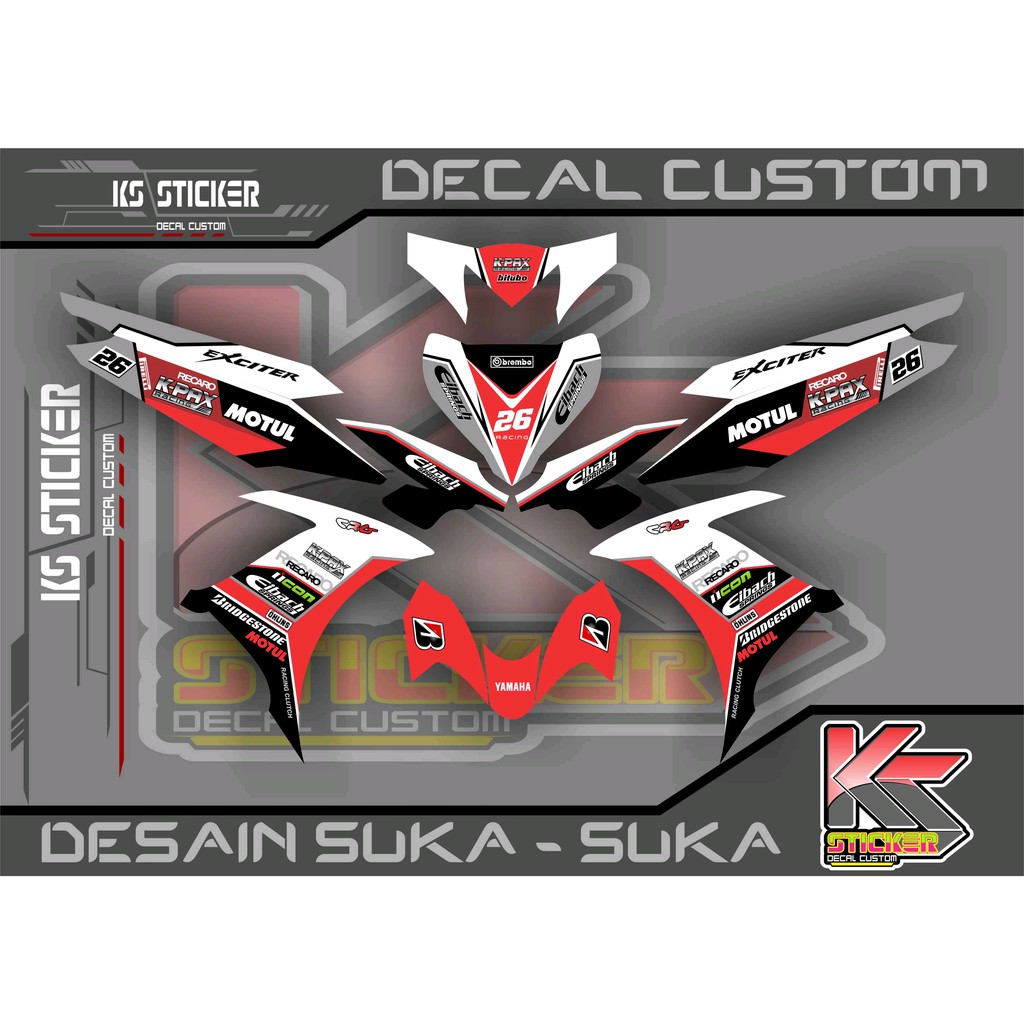 Jual decal yamaha jupiter mx 135 new motul custom | Shopee Indonesia