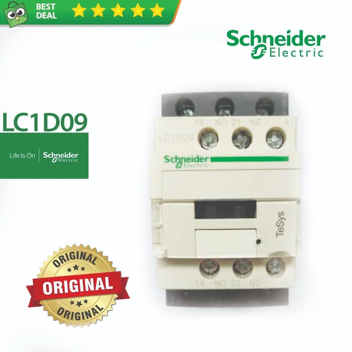 Jual Schneider LC1D09 M7 Kontaktor Contactor LC1D09M7 220V AC 3 KUTUB BEST! | Shopee Indonesia