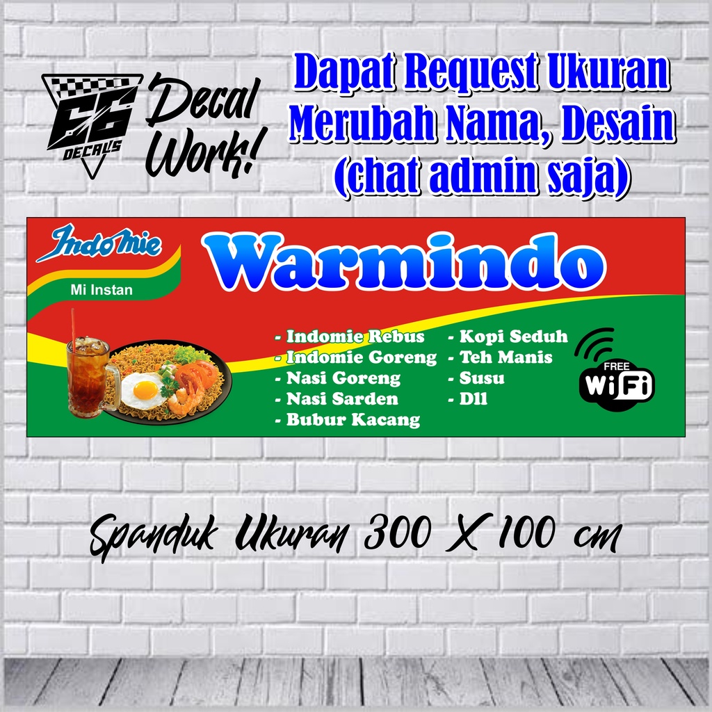 Jual Spanduk/Banner Baligho Custom Warmindo | Shopee Indonesia