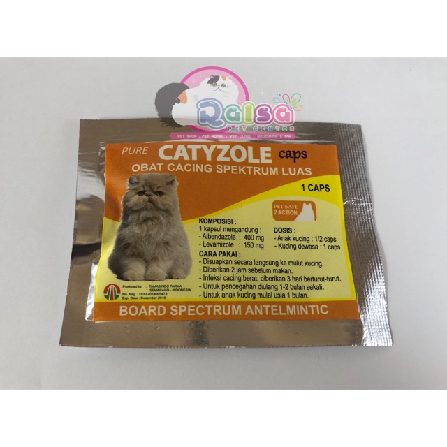 Jual CATYZOLE CAPS (obat cacing kapsul) | Shopee Indonesia