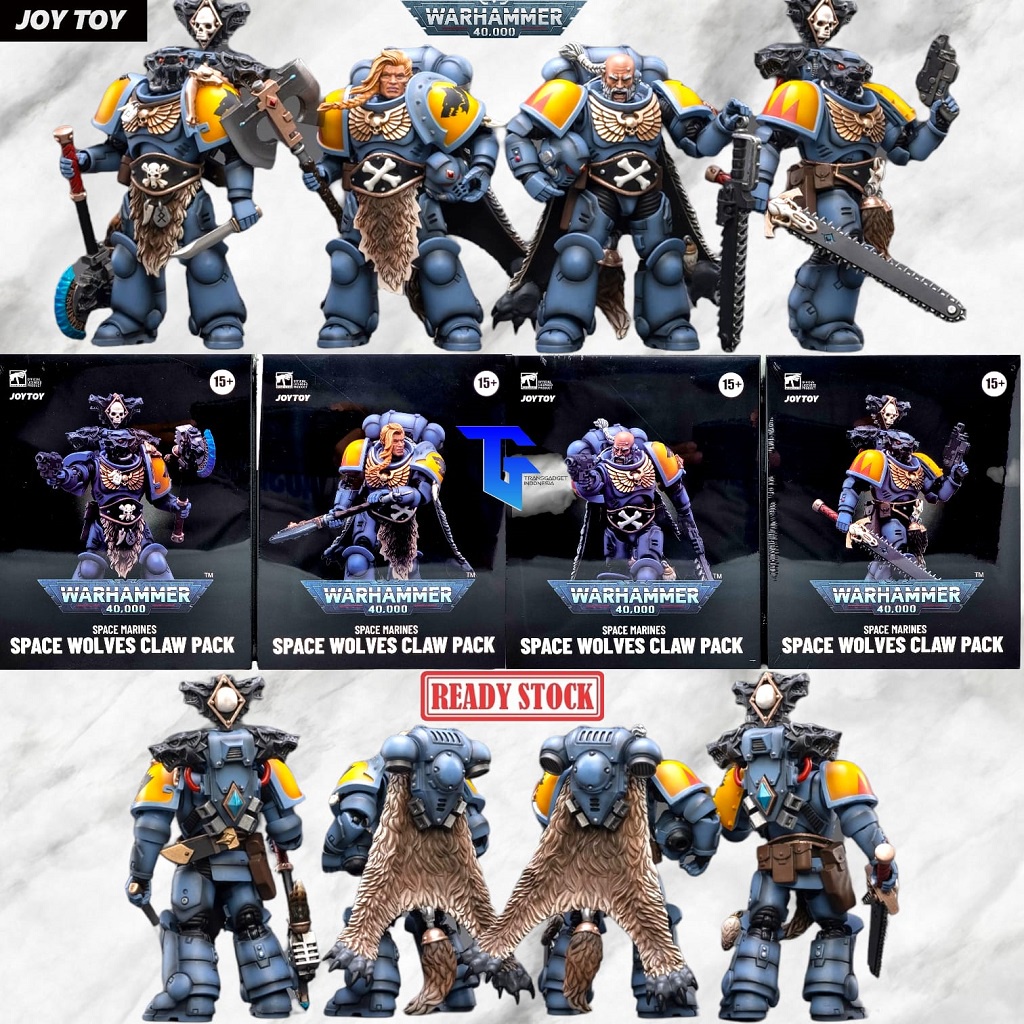 Jual JOYTOY Warhammer 40K Space Marines Space Wolves Claw Pack 1/18 ...