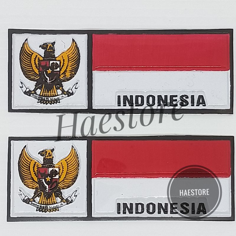 Jual (2pcs) Stiker Plat Bendera Indonesia Sticker Garuda Stiker Tempel ...