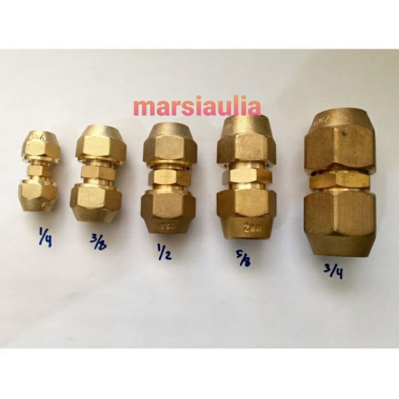 Jual double nepel SET nut 3/4 dobel neple nut 1/2 5/8 | Shopee Indonesia