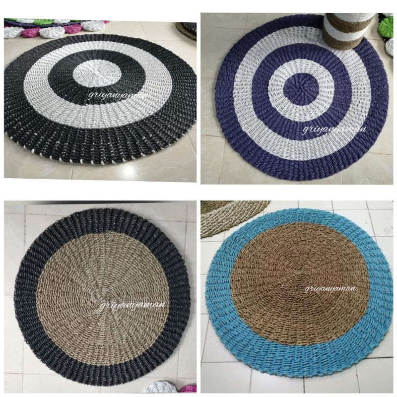Jual Karpet Bulat Anyaman Seagrass / READY STOCK / Rug Cantik Murmer ...