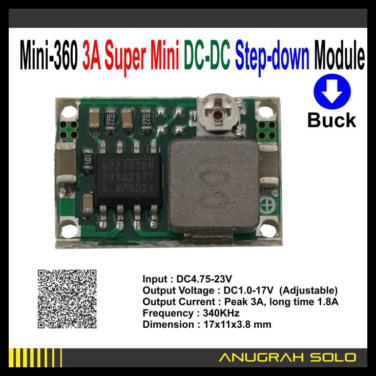 Jual Mini 360 Micro Step Down Mp2307 Buck Regulator Stepdown Module ...