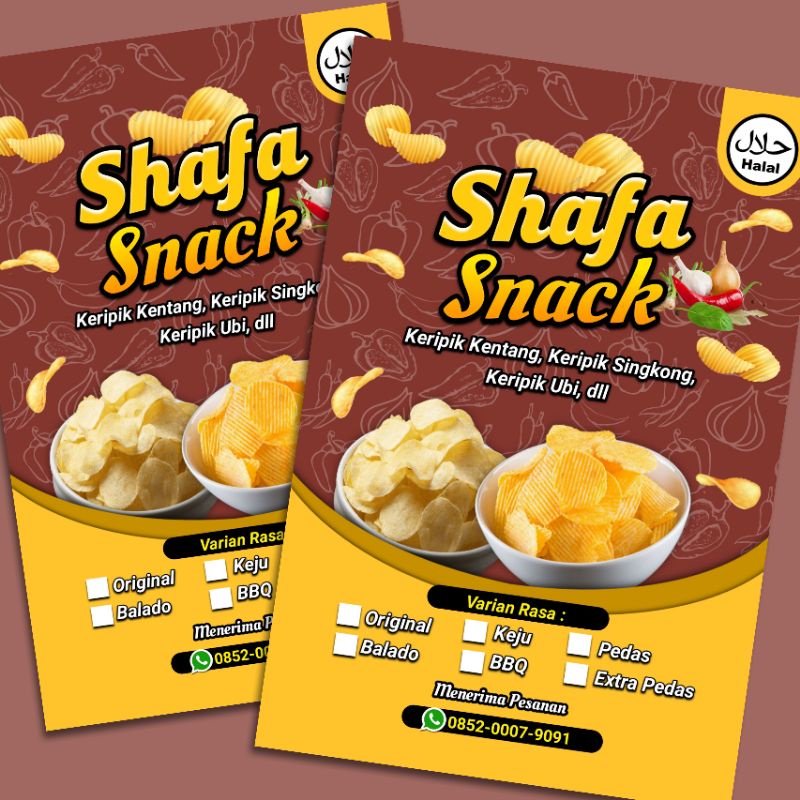 Jual ( minimal order 100 pcs ) Stiker Label Kemasan Stiker Jajanan ...