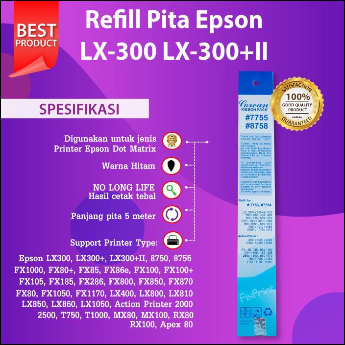 Jual Pita Refill Ribbon # 8758 Printer Lx 300 Lx 800 Lq 310 Lx310 ...