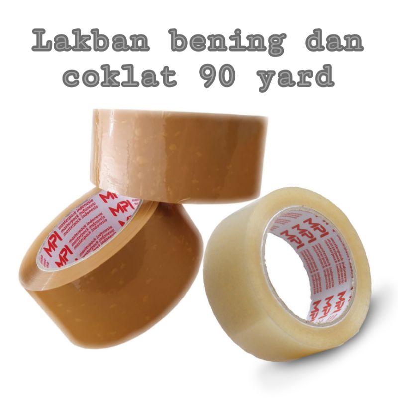 Jual LAKBAN BENING-COKLAT 45mm x 90 Yard MASTER PACK INDONESIA lakban bening coklat murah tabal ...